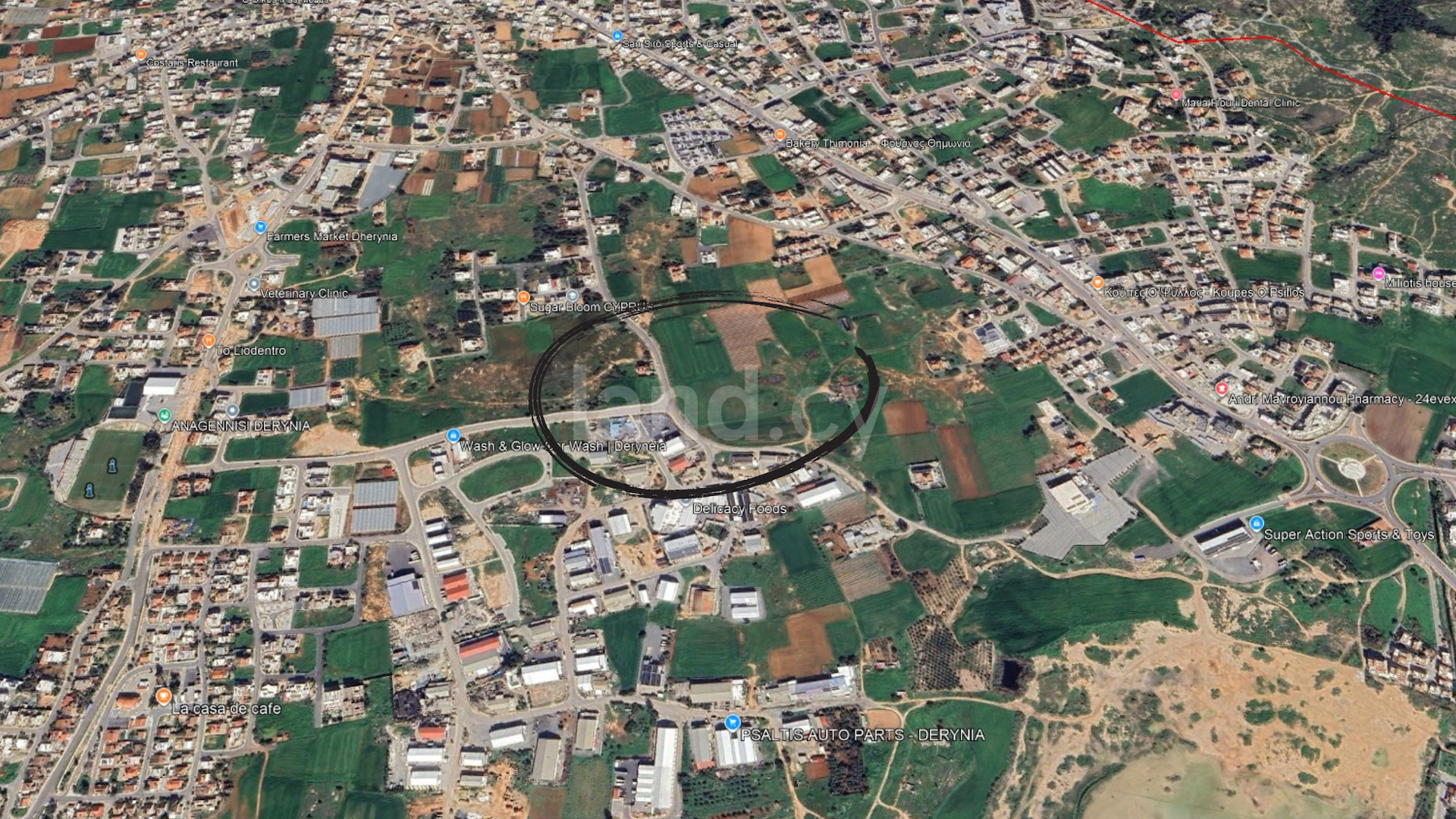 Industrial plot for sale in Deryneia — land.cy